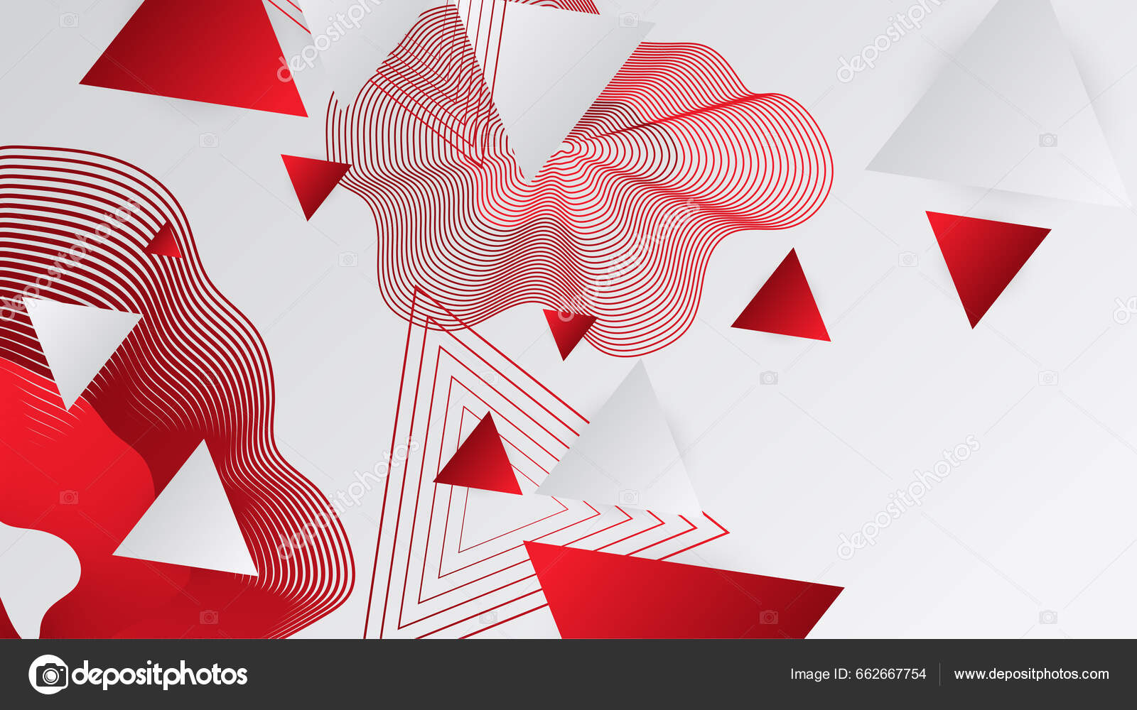Abstract Red White Geometric Gradient Background Stock Vector by ...