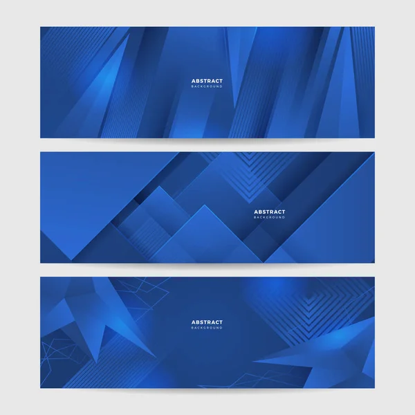 Abstract Blue Geometric Banner Design Background Stock Vector by ...