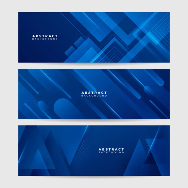 Blue Abstract Vector Long Banner Minimal Background Arrows Copy Space ...