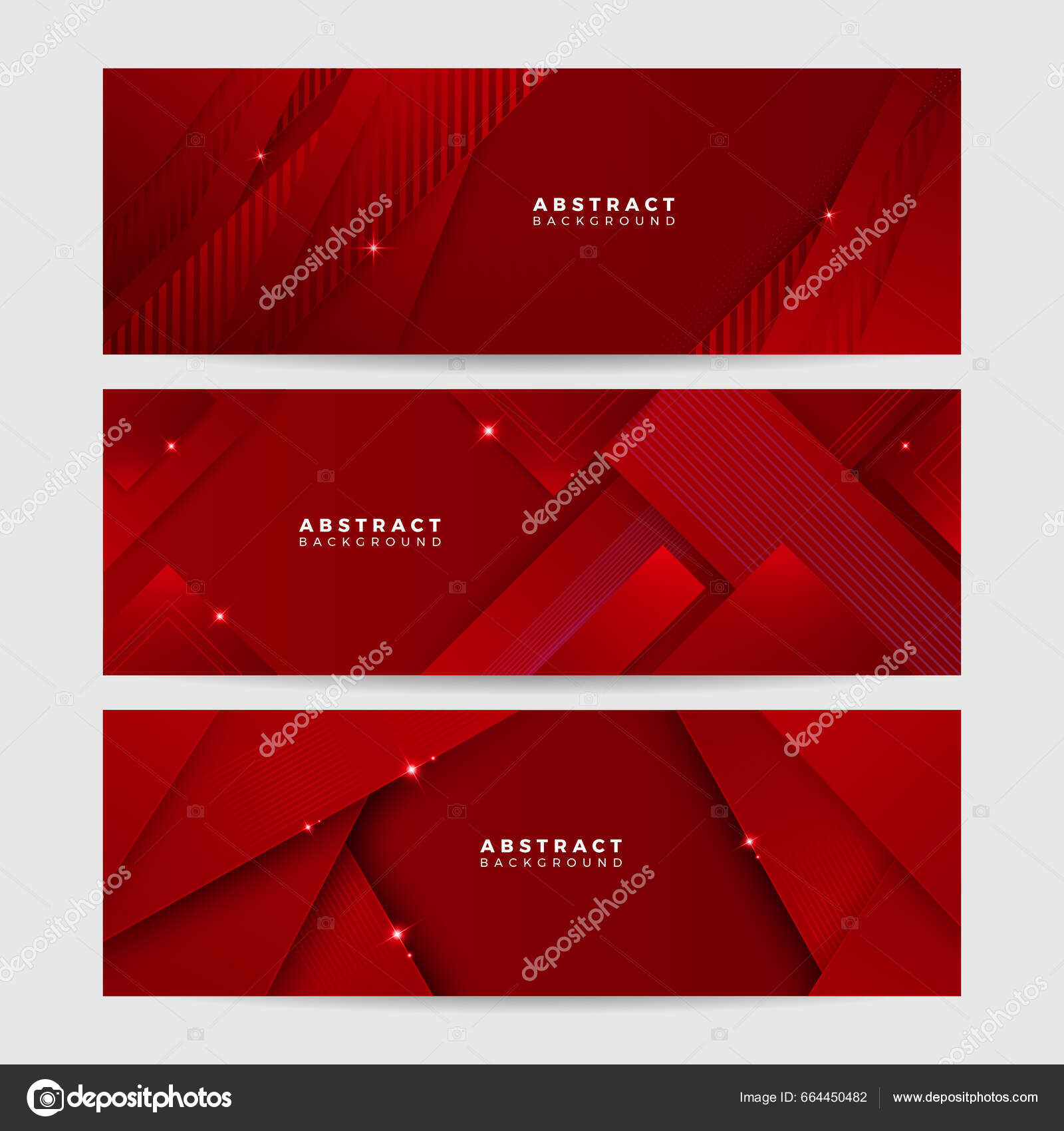 Modern Red Abstract Vector Long Banner Minimal Background Waves Arrows ...
