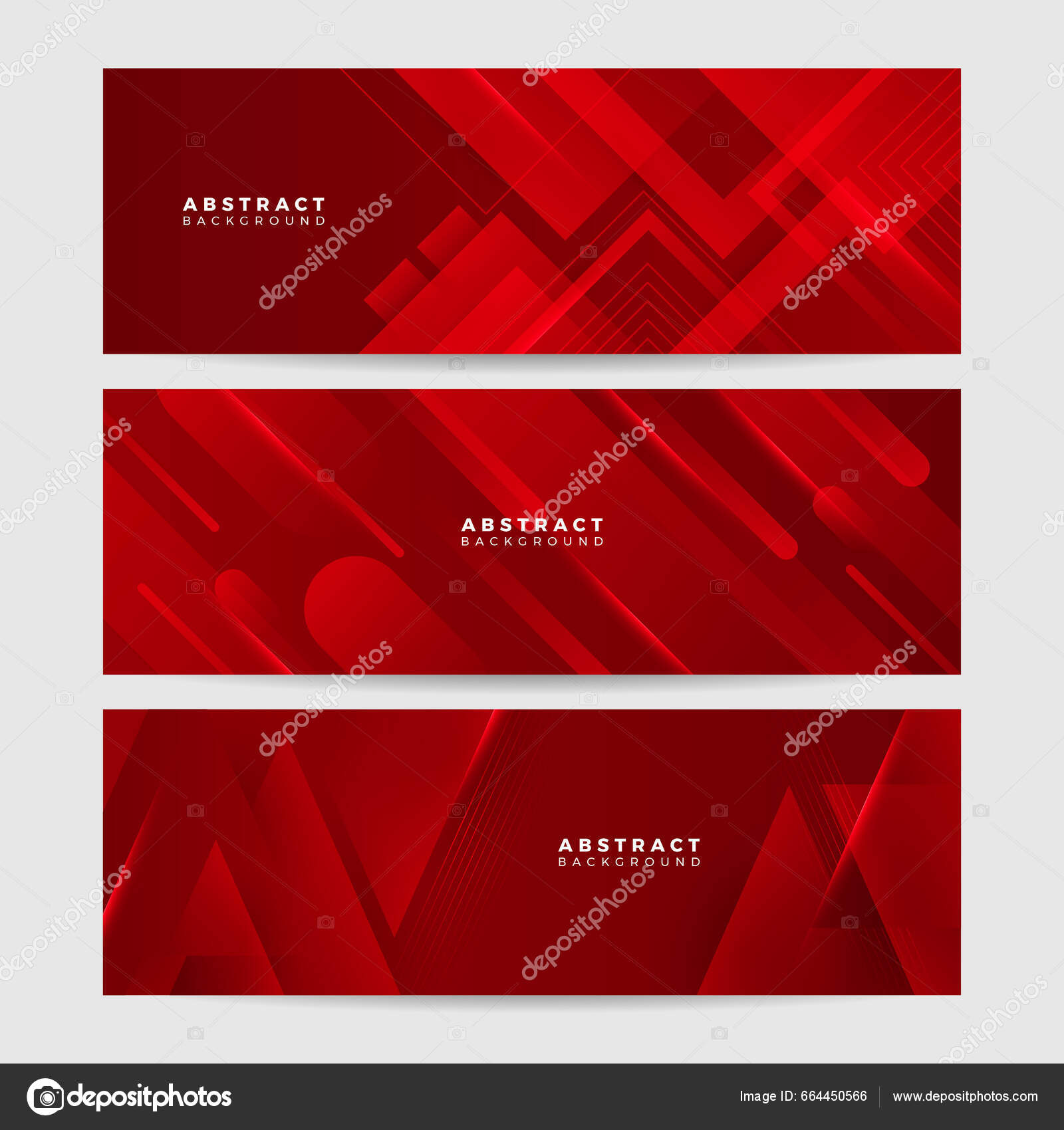 Modern Red Abstract Vector Long Banner Minimal Background Waves Arrows ...