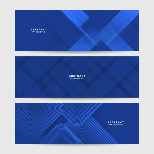 Abstract Blue Geometric Banner Design Background Stock Vector by ...