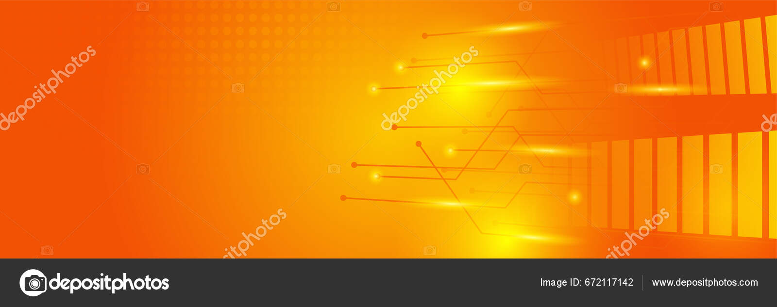 Orange Technology Digital Banner Design Science Medical Digital ...