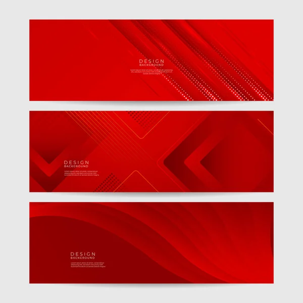 Modern Red Abstract Banner Background Red Banner Template Vector Illustration Stock Vector by ...