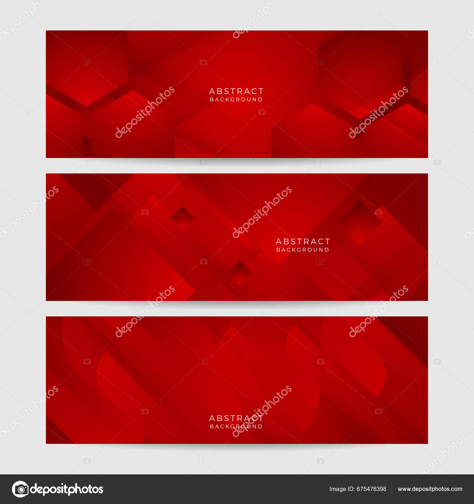Digital Networking Red Wide Banner Design Background Abstract Banner ...