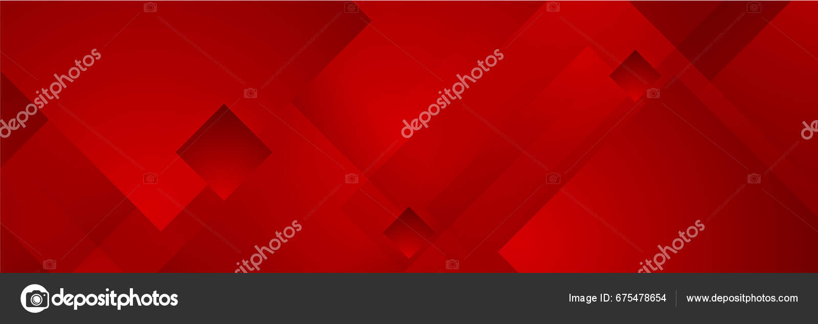 Digital Networking Red Wide Banner Design Background Abstract Banner ...