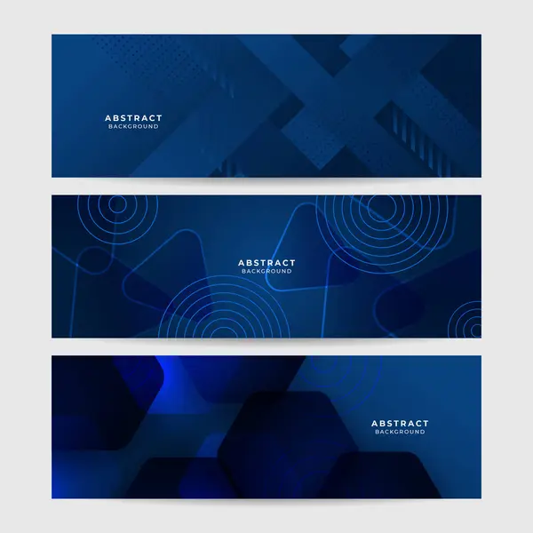 Abstract Blue Geometric Banner Design Background Stock Vector by ...