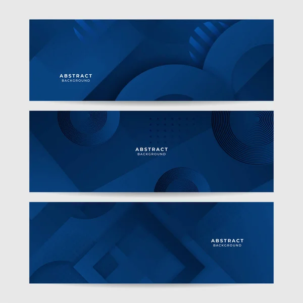 Abstract Blue Geometric Banner Design Background Stock Vector by ...