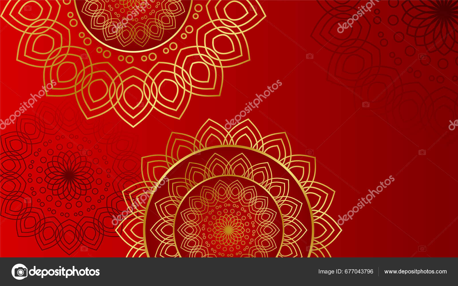 Luxury Gold Red Pattern Decoration Design Background Art Ornament ...