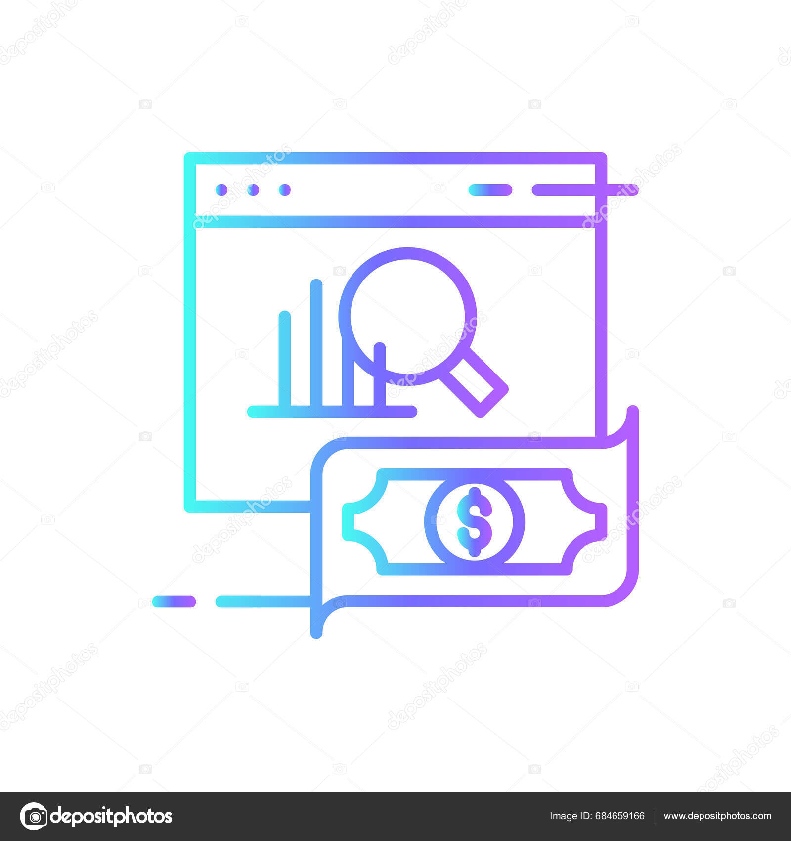 Financial Analytics Business Icon Blue Duotone Style Data Diagram ...