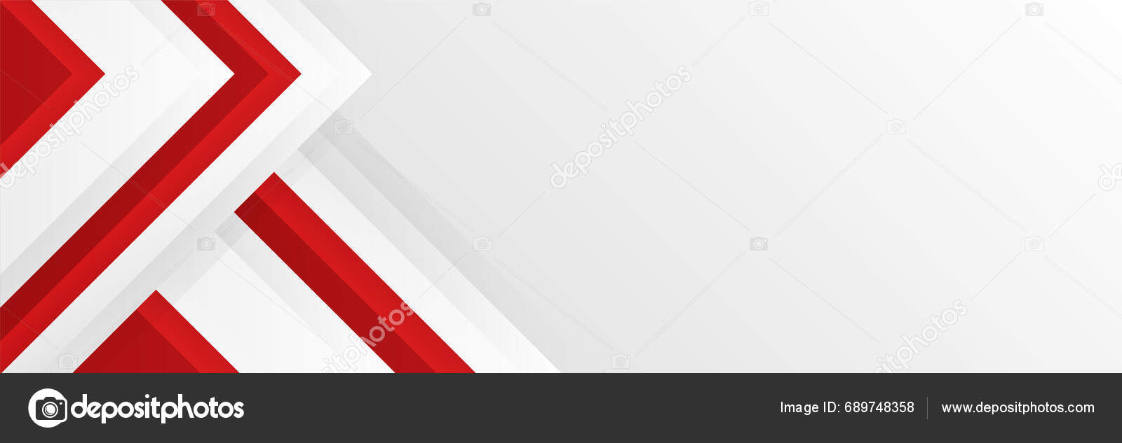 Red White Abstract Banner Background Modern Abstract White Red ...