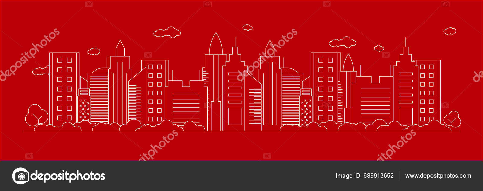 Futuristic Outline Urban Landmark Silhouette Skyline Cityscape City Car ...