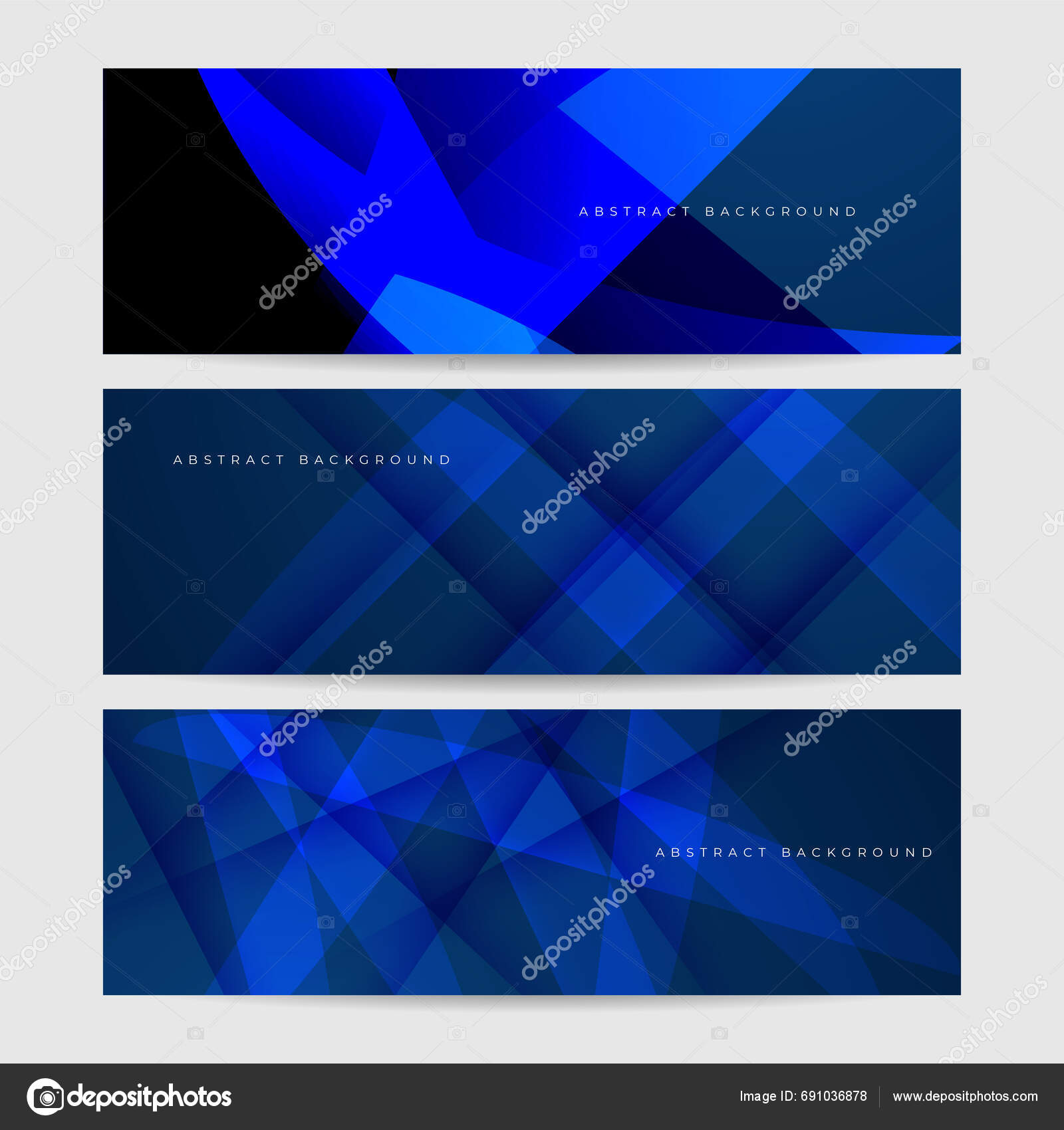 Abstract Blue Geometric Banner Design Background Stock Vector by ...