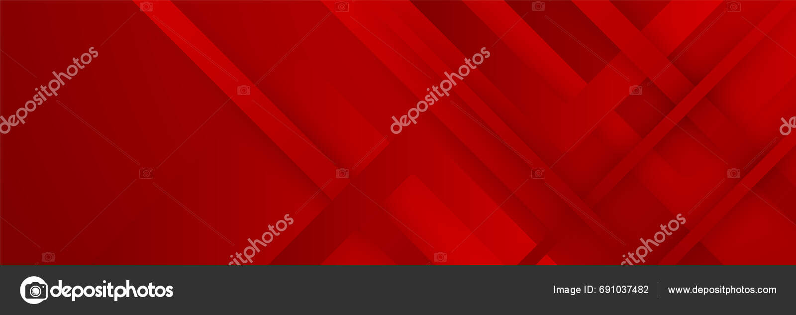 Modern Red Abstract Web Banner Background Creative Design Stock Vector ...