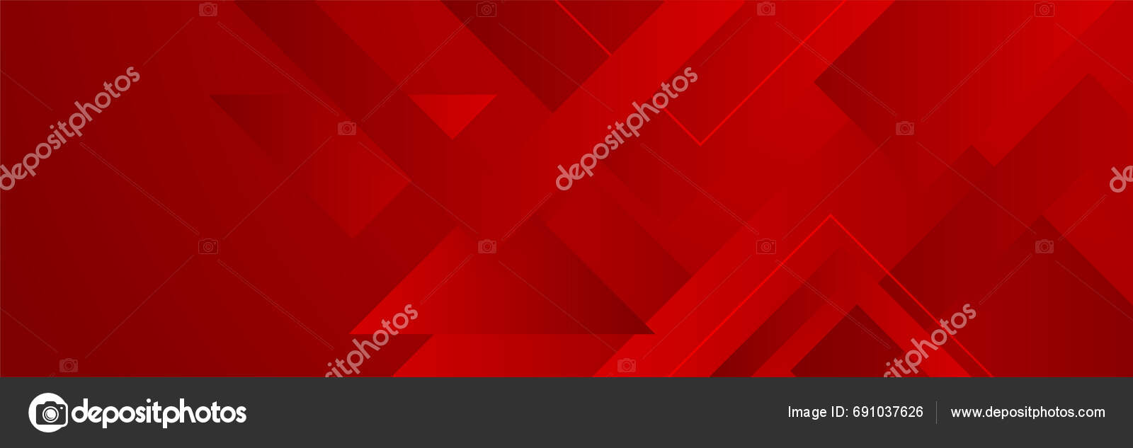 Modern Red Abstract Web Banner Background Creative Design Stock Vector ...