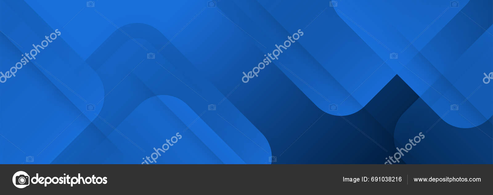 Modern Blue Abstract Web Banner Background Creative Design Stock Vector ...