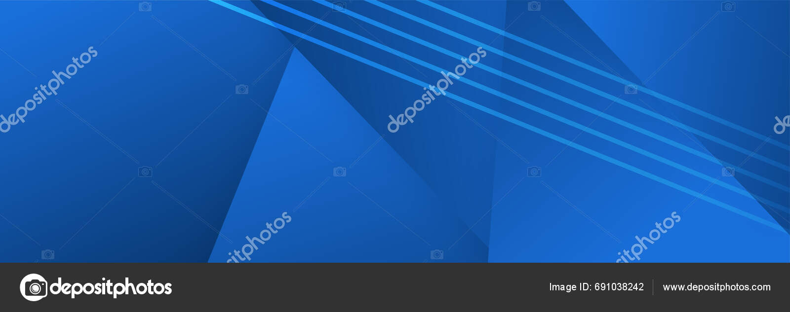 Modern Blue Abstract Web Banner Background Creative Design Stock Vector ...
