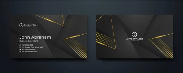 Modern Luxury Black Gold Business Card Design Template Modern Business ...