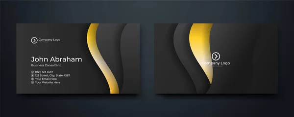 Modern Luxury Black Gold Business Card Design Template Modern Business ...