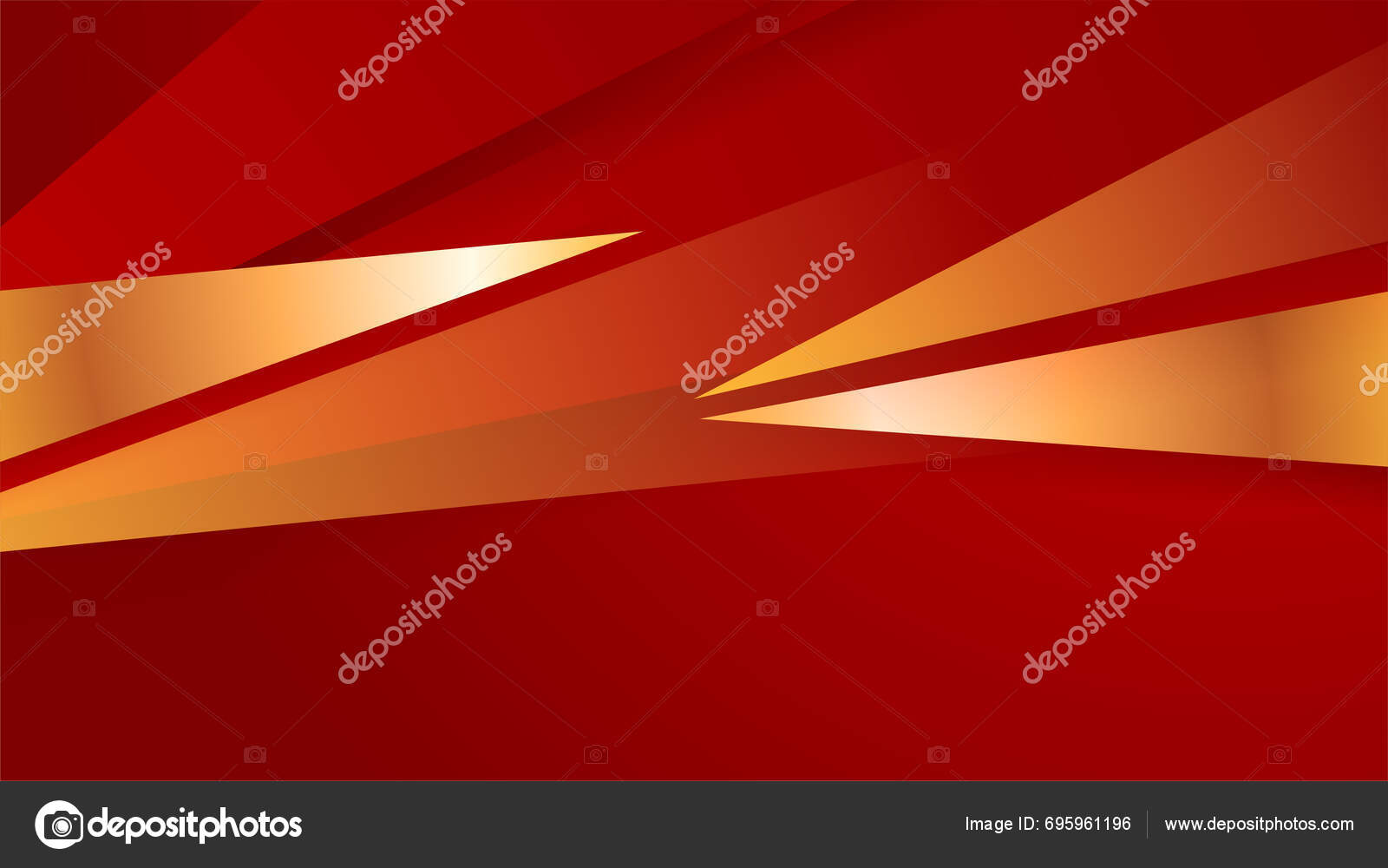 Abstract Red Gold Geometric Shapes Background Stock Vector by ...