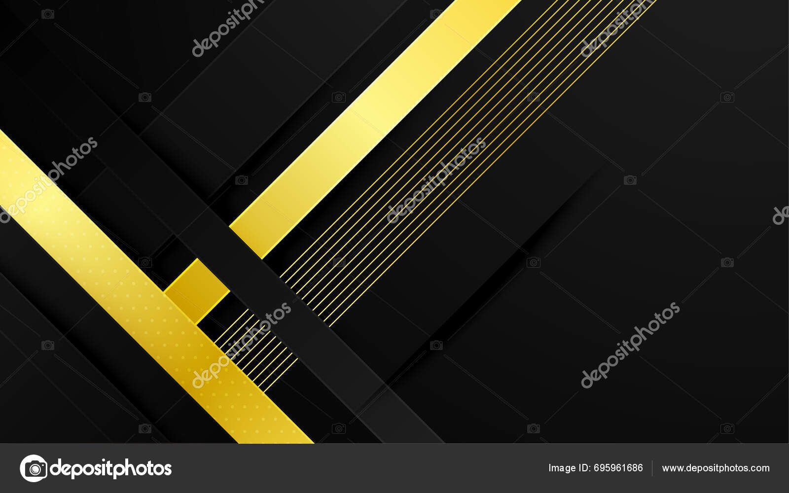 Abstract Black Gold Shapes Background Stock Vector by ©salmanalfa 695961686