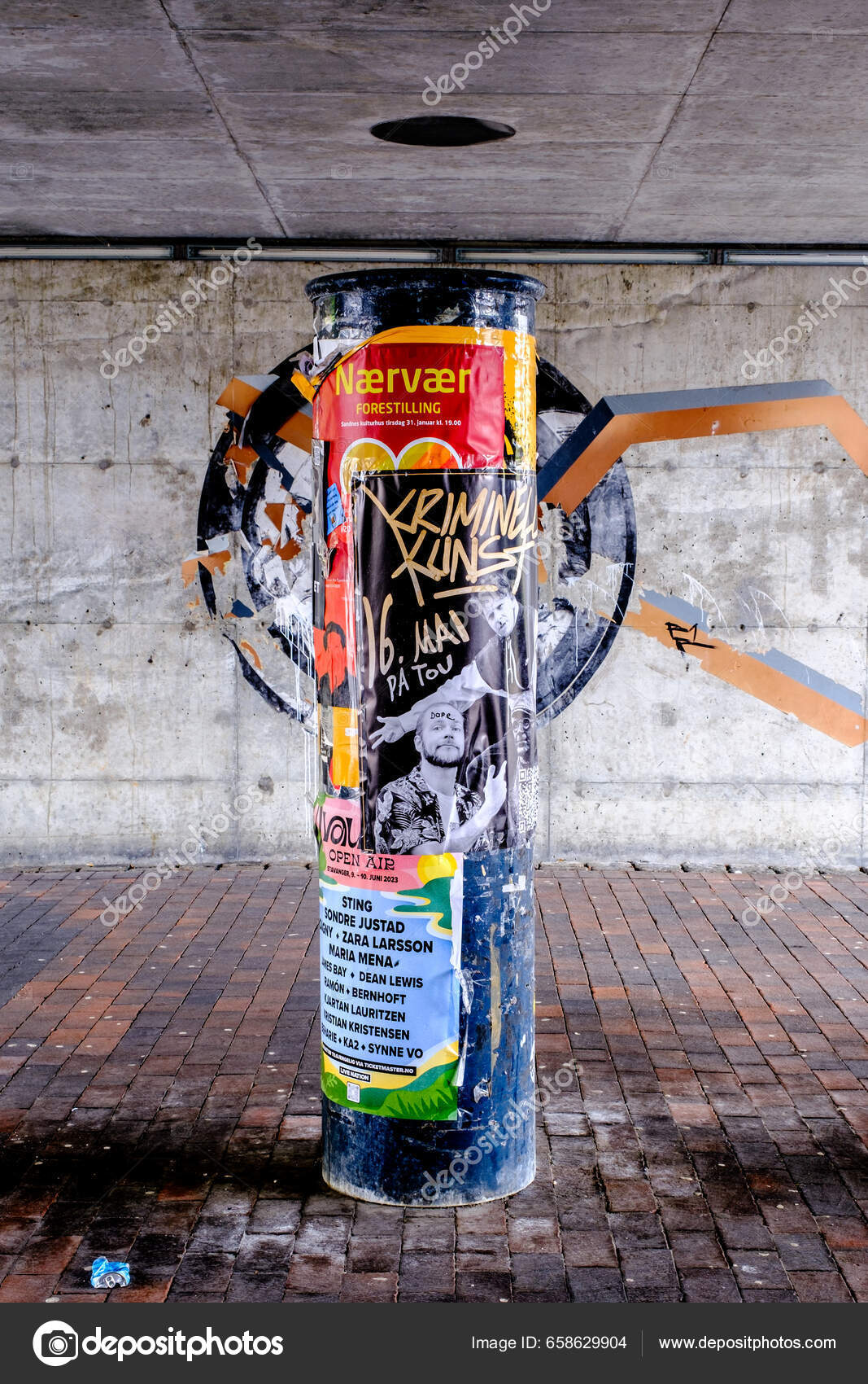 Sandnes Rogaland Norway May 2023 Street Art Creative Graffiti Town ...