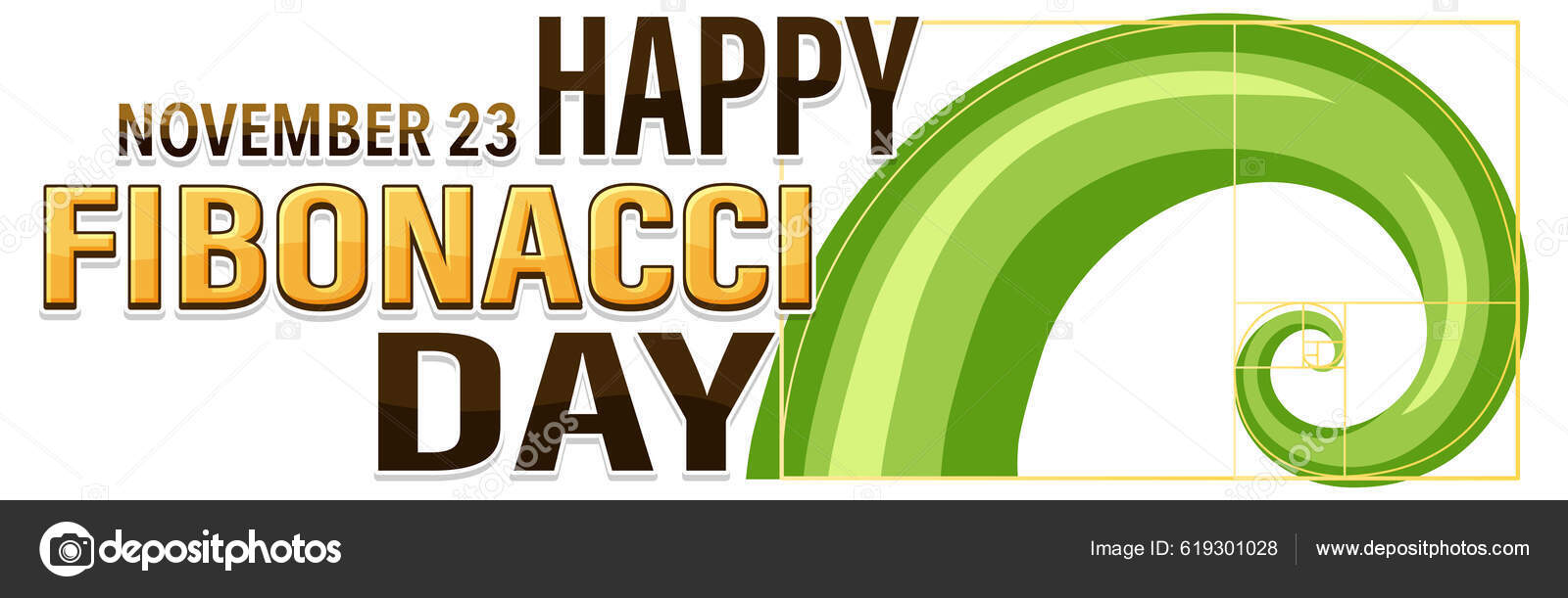 Vettoriale stockIllustrazione Del Poster Del Giorno Fibonacci di ...