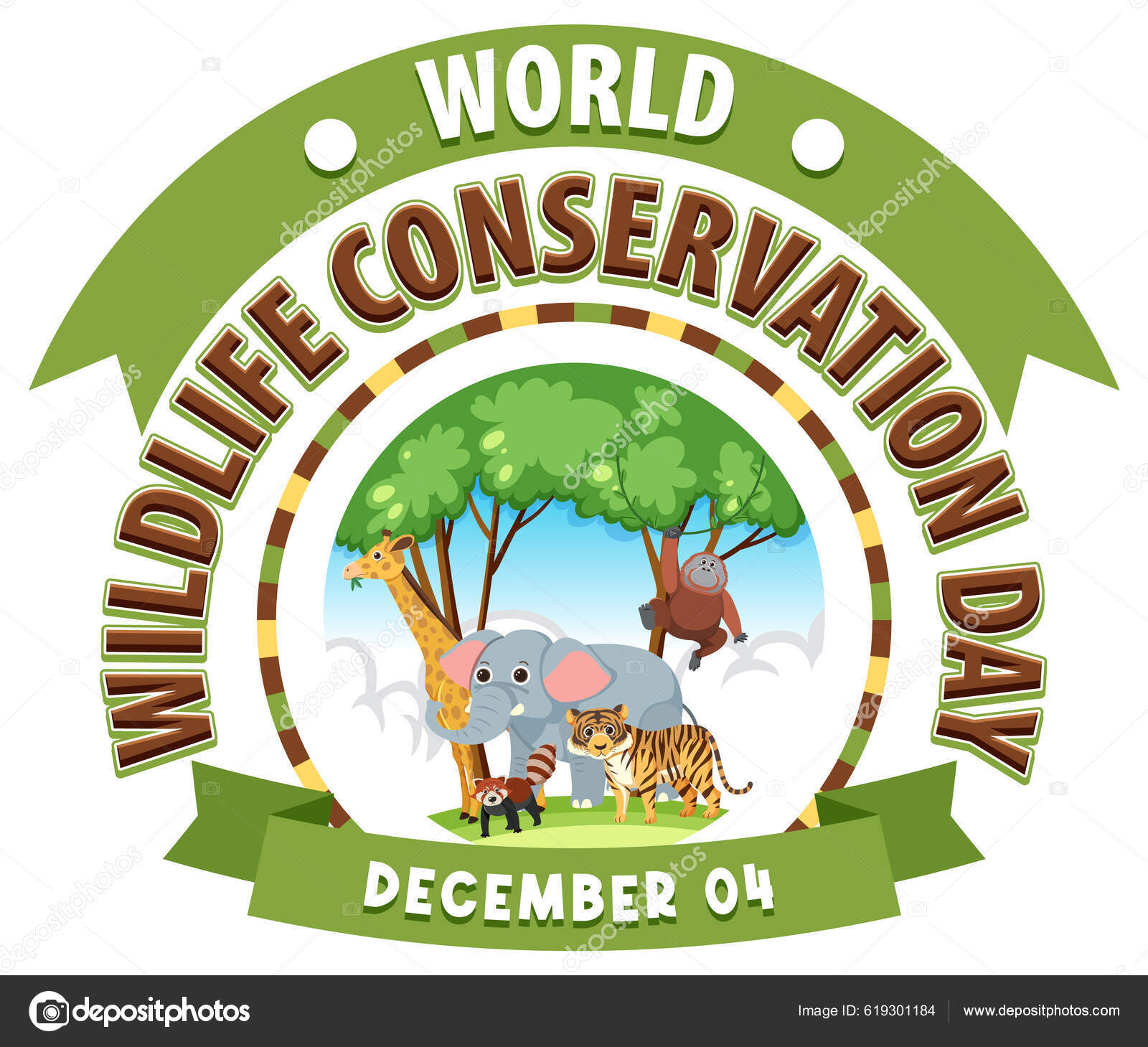 World Wildlife Conservation Day Banner Design Illustration Stock Vector ...