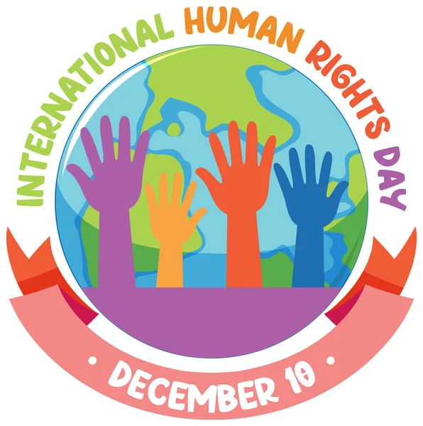 International Human Rights Day Banner Design Illustration Stock Vector ...