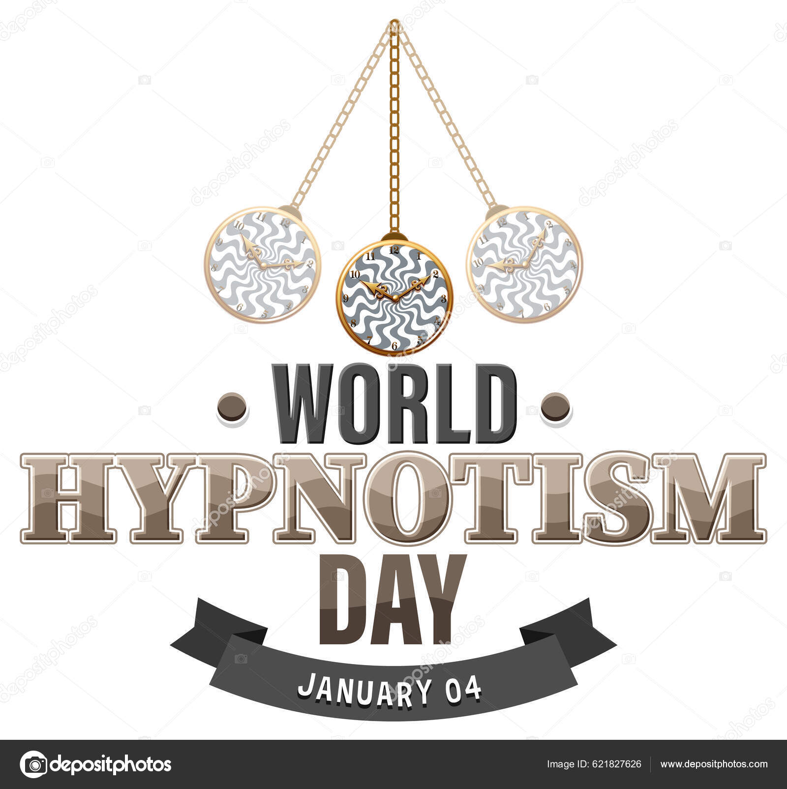 World Hypnotism Day Banner Design Illustration Stock Vector by ...