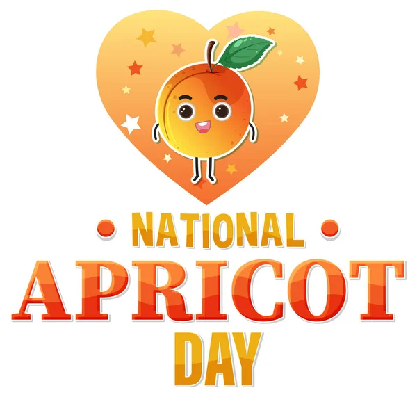 National Apricot Day Poster Design Illustration Stock Vector by ...