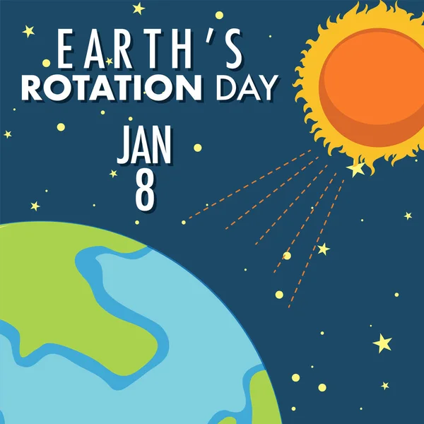 Happy Earths Rotation Day Banner Design Illustration Stock Vector by ...