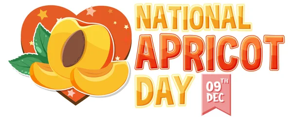 National Apricot Day Poster Design Illustration Stock Vector by ...