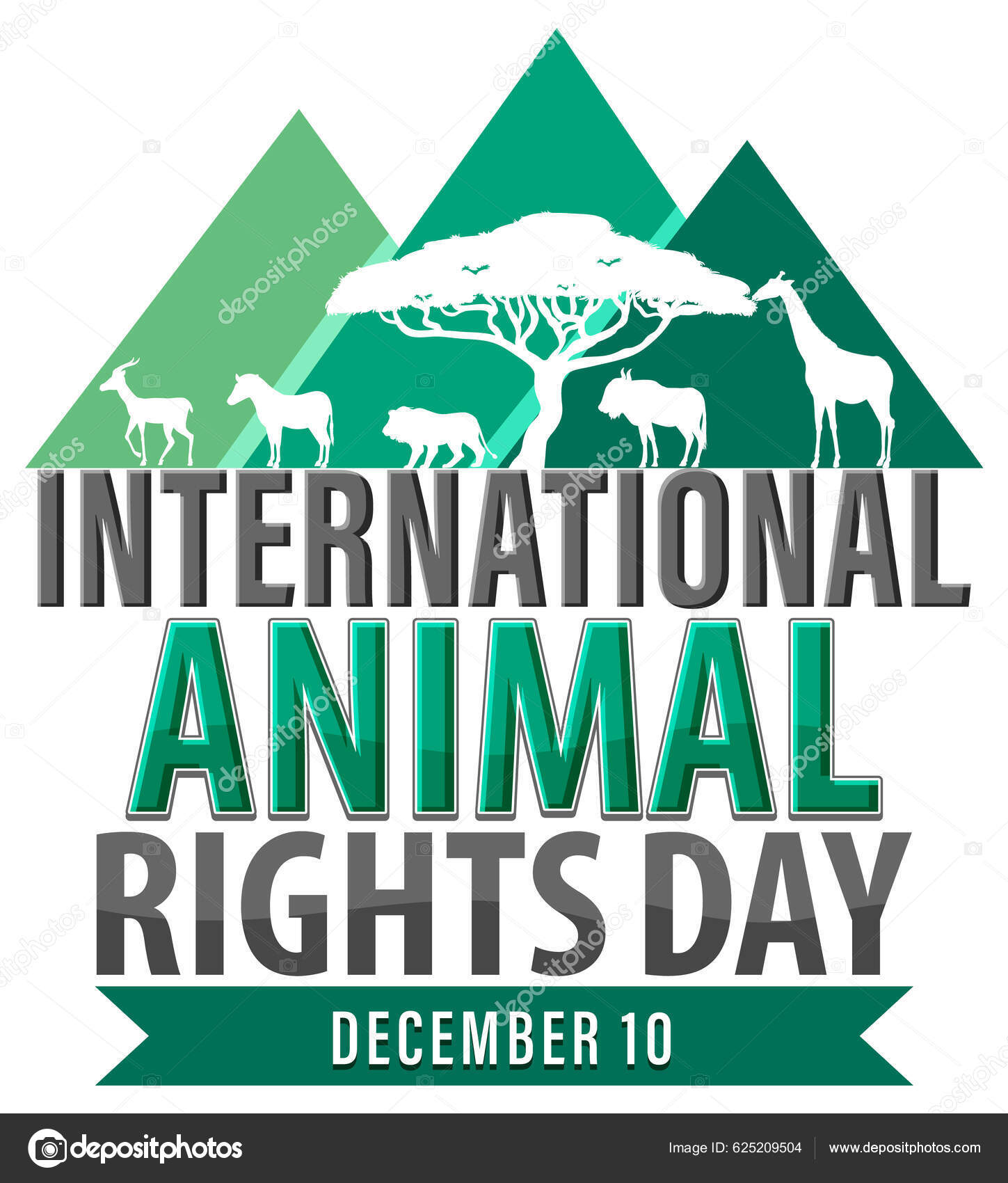 International Animal Rights Day Banner Illustration Stock Vector Image ...
