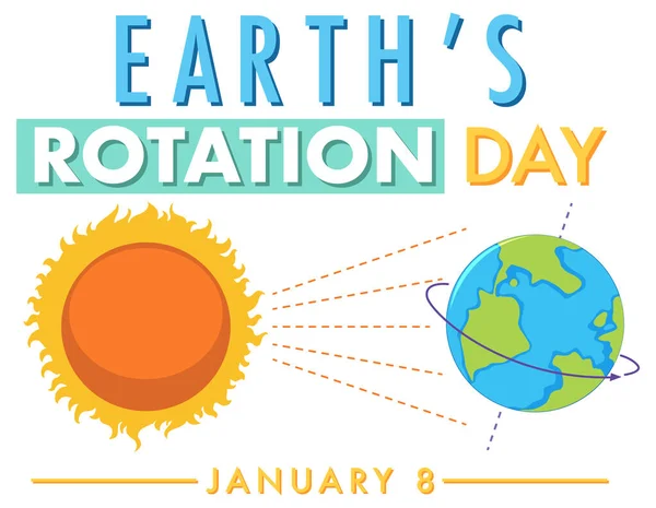 Happy Earths Rotation Day Banner Design Illustration Stock Vector by ...
