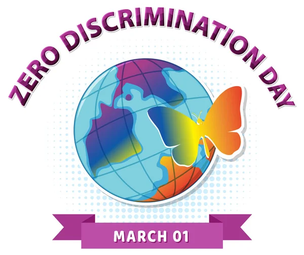 Zero Discrimination Day Banner Design Illustration Stock Vector by ...