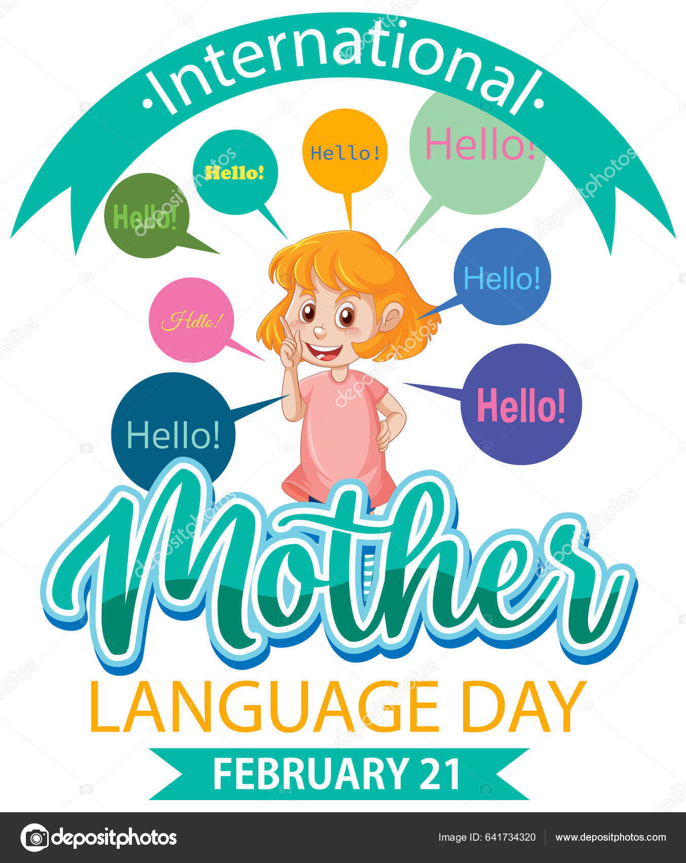 International Mother Language Day Banner Illustration Stock Vector by ...
