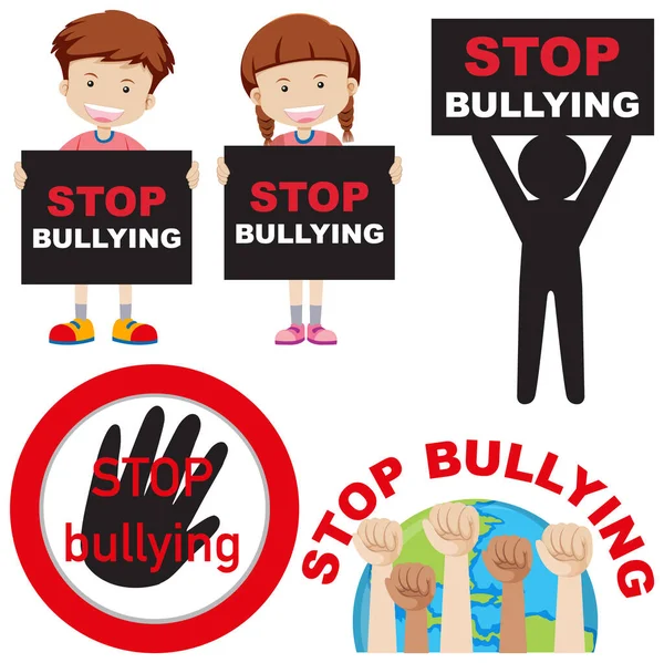 Stop Bullying Concept Vector Illustration Stock Vector By