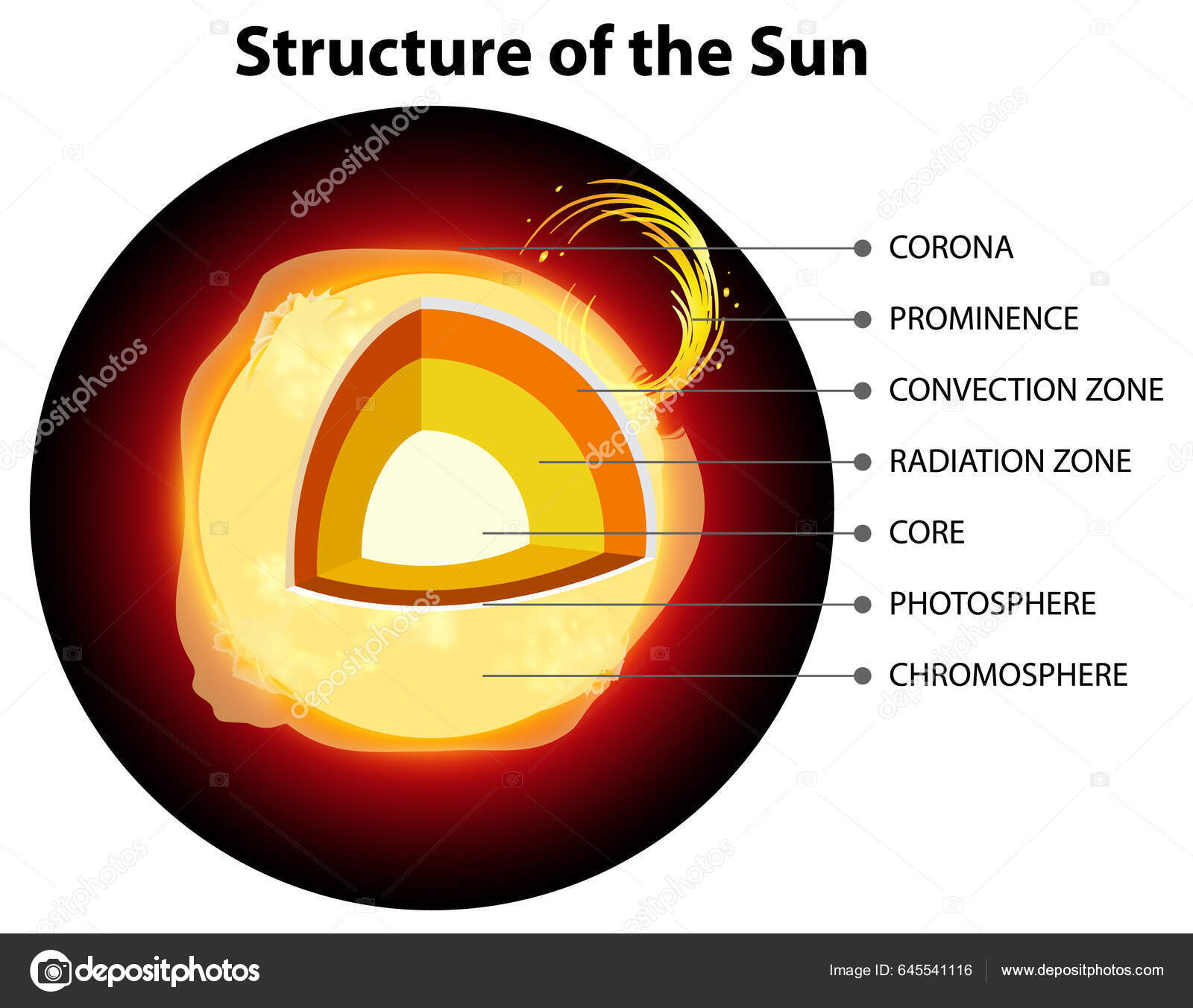 Layers Of The Sun Labeled