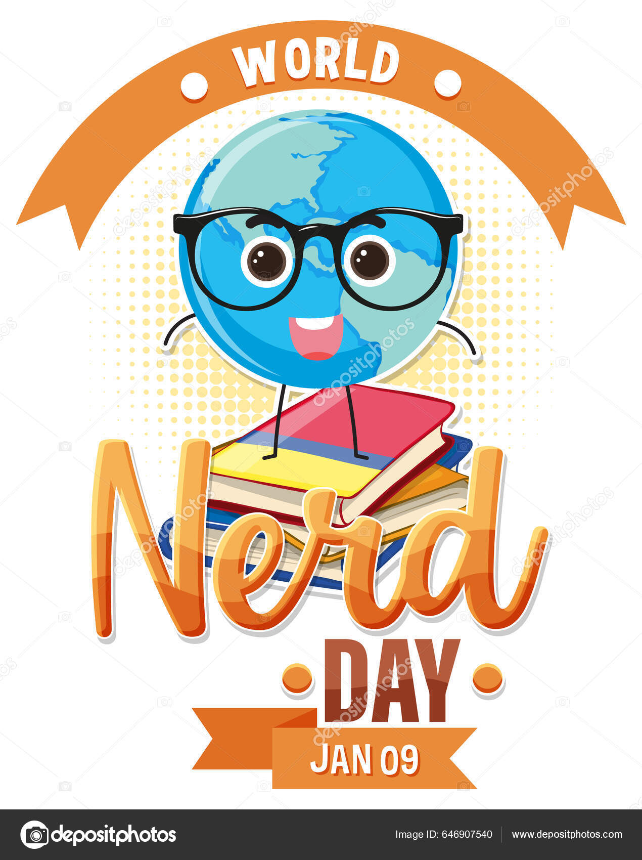 World Nerd Day Banner Design Illustration Stock Vector by ...