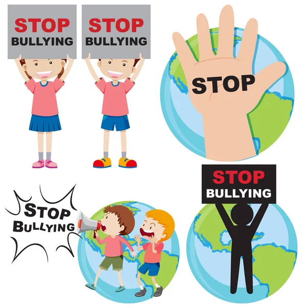 Stop Bullying Concept Vector Illustration Stock Vector by ...