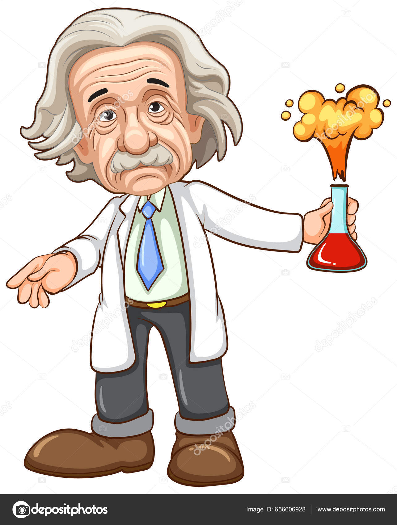 Albert Einstein Ilustración Personajes Dibujos Animados Vector de stock ...