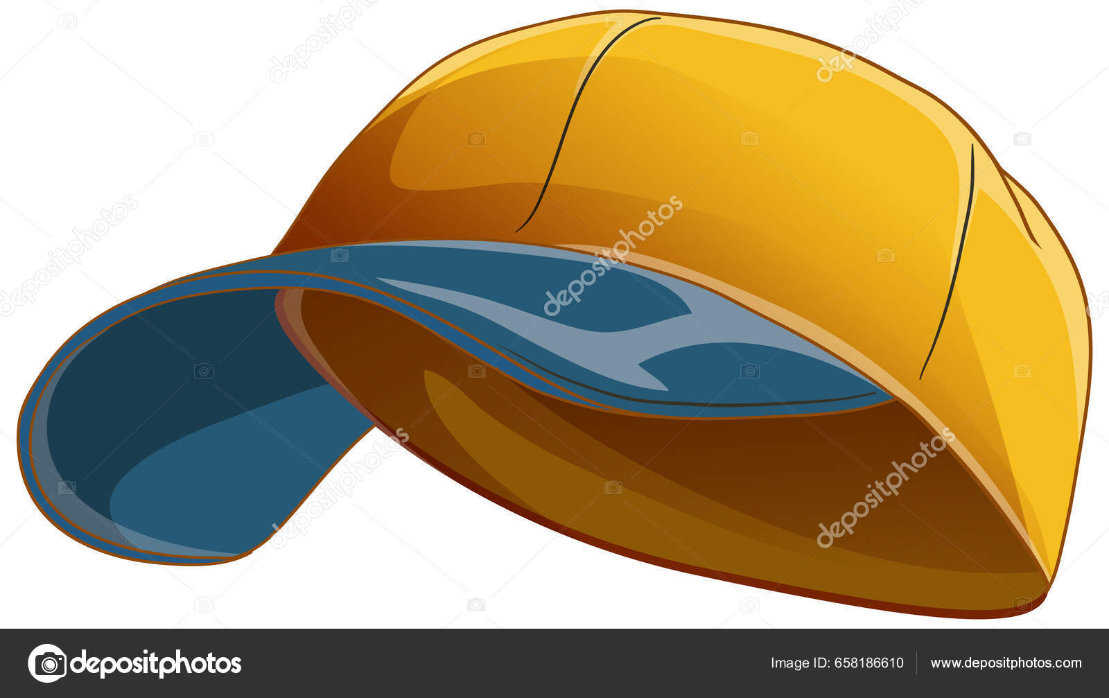 Ilustración Dibujos Animados Tapa Amarilla Aislada Vector de stock ...