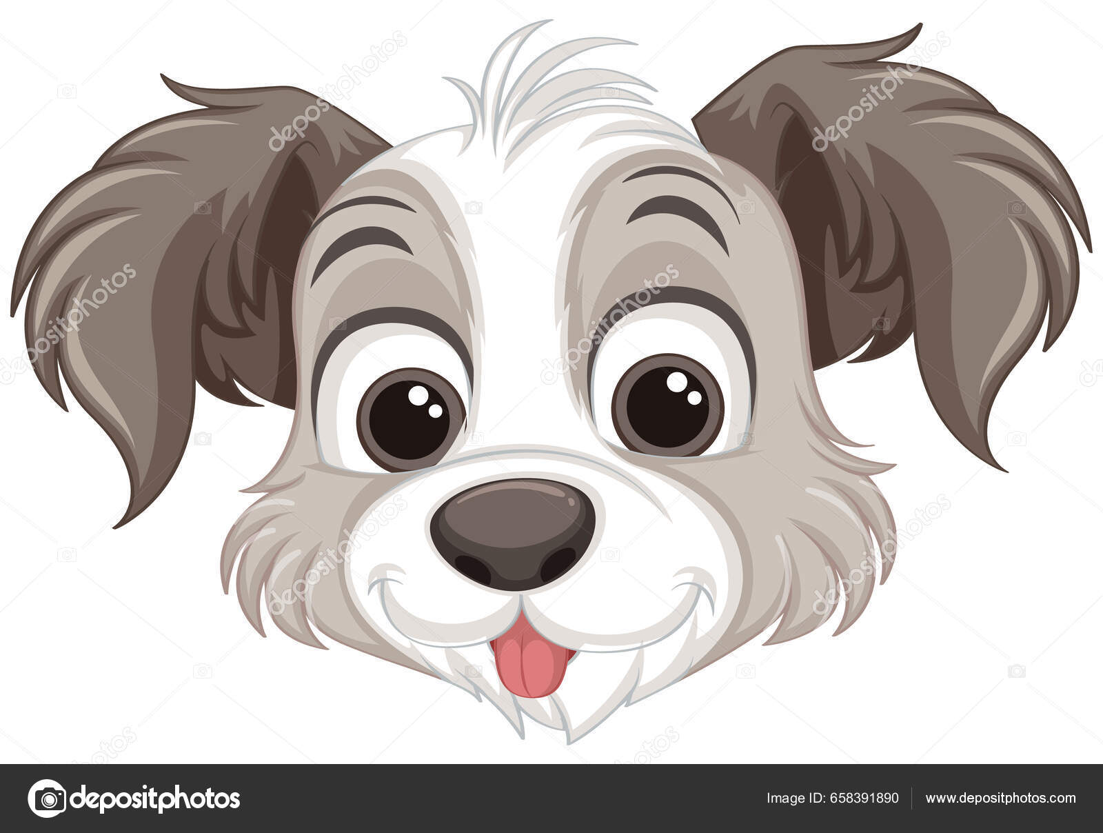 Tegneserie Hundeansikt Folieballong Dachshund | Bursdagskongen.com