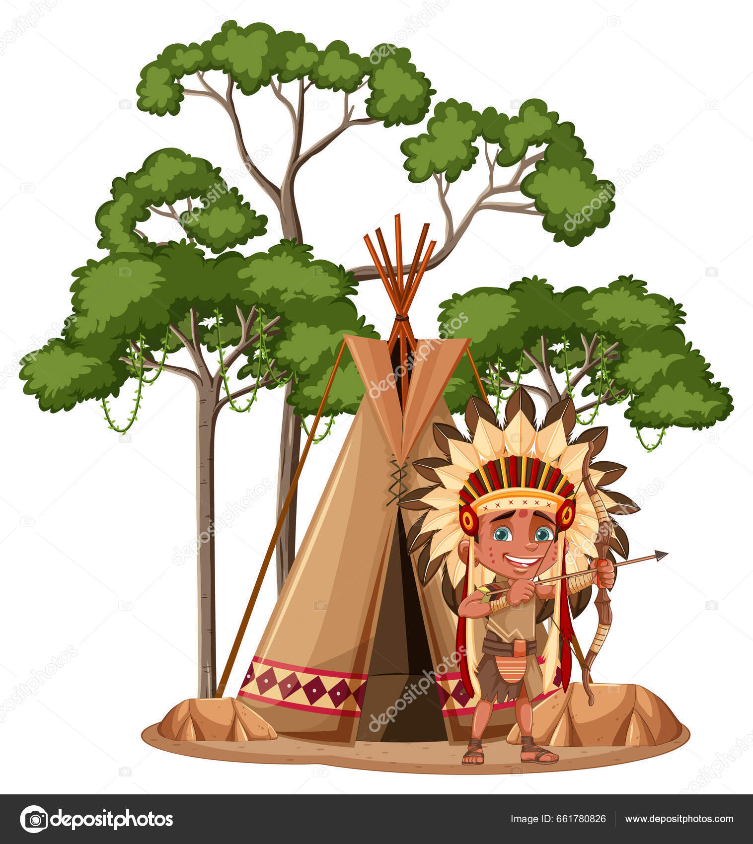 Native American Houses Clipart