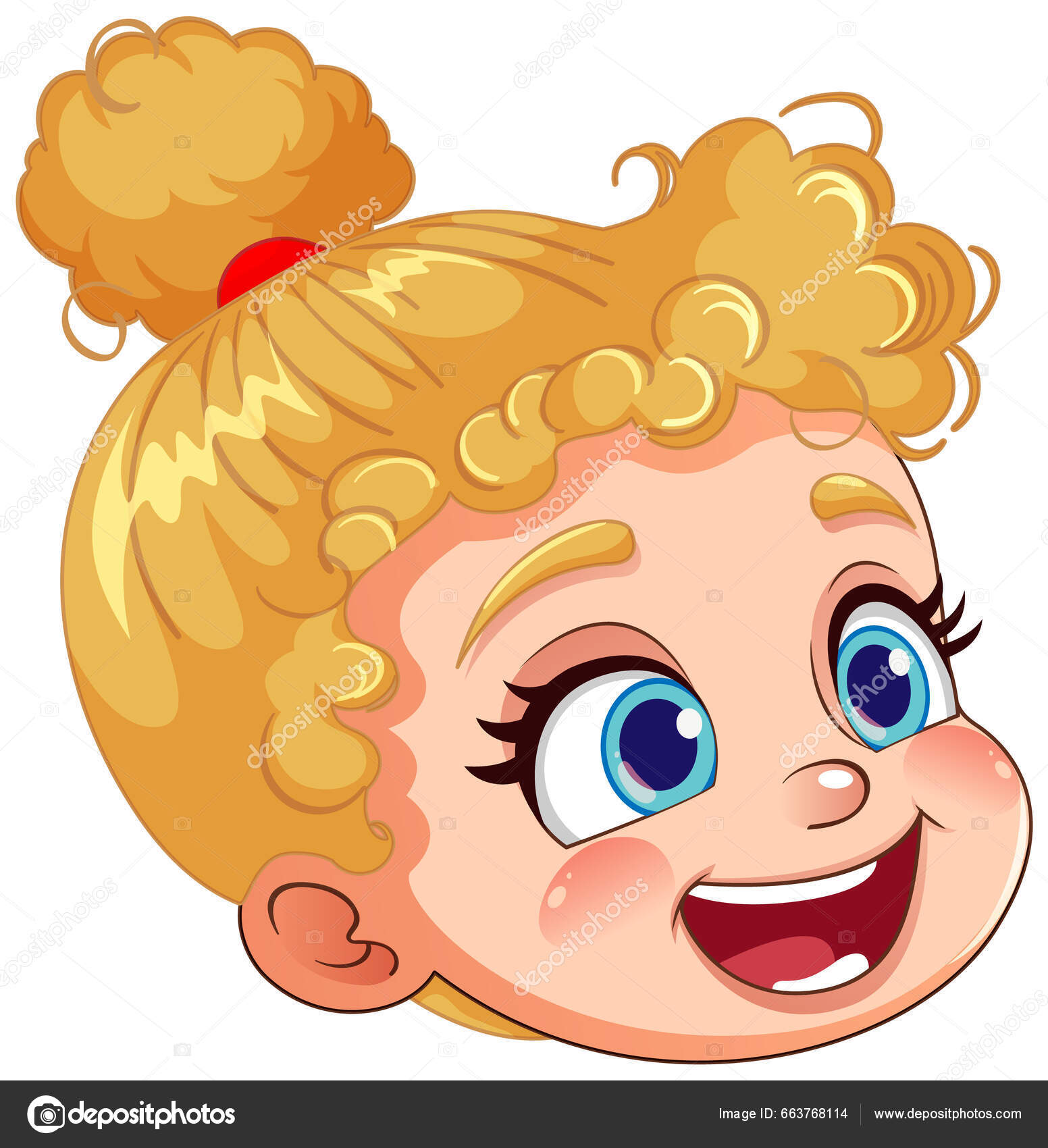 Cartoon Character Girl Head