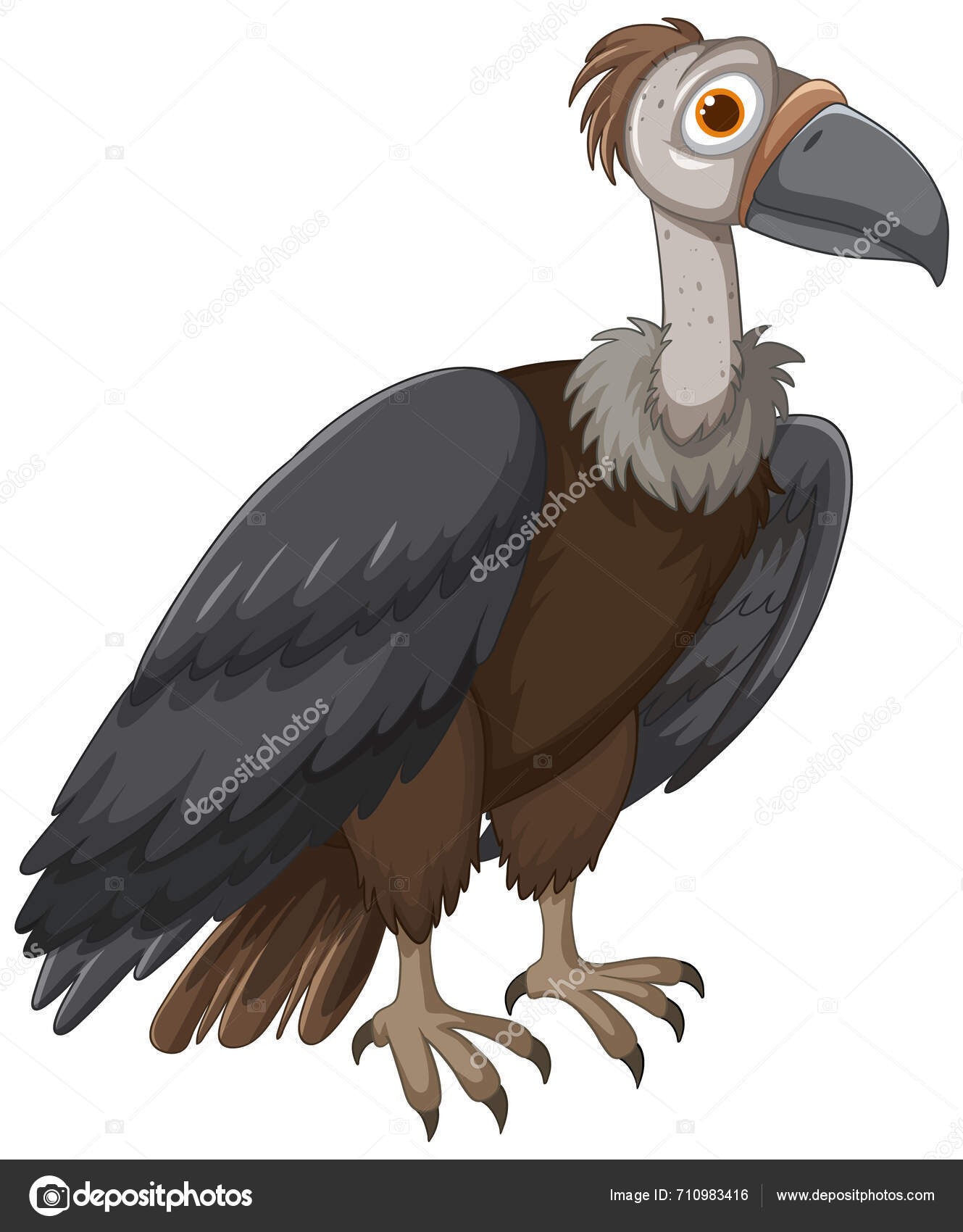 Vector Illustration Cartoon Vulture Character Stock Vector by ...