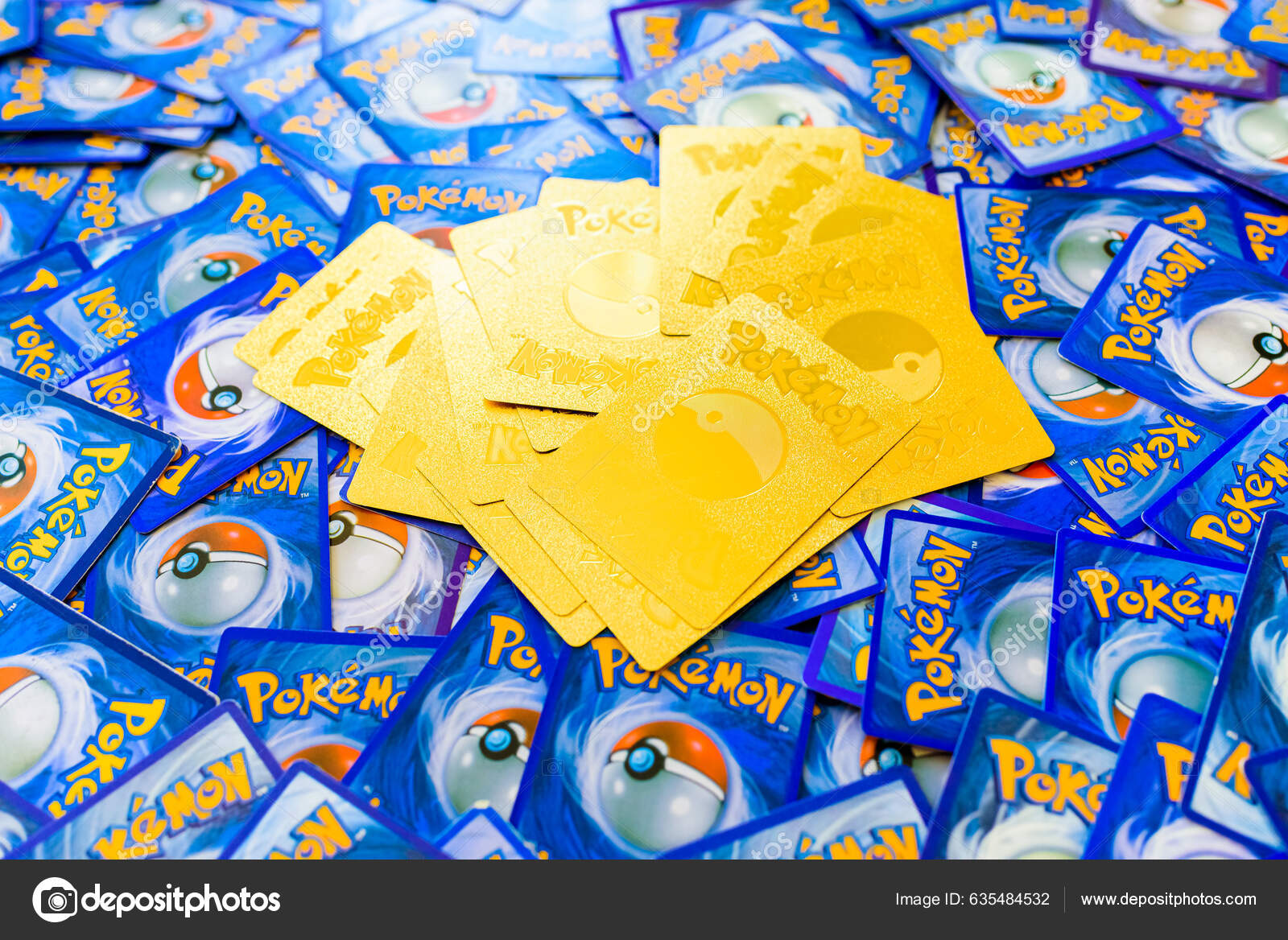 Valencia Spain January 2023 Logo Pokemon Trading Card Game Golden ...