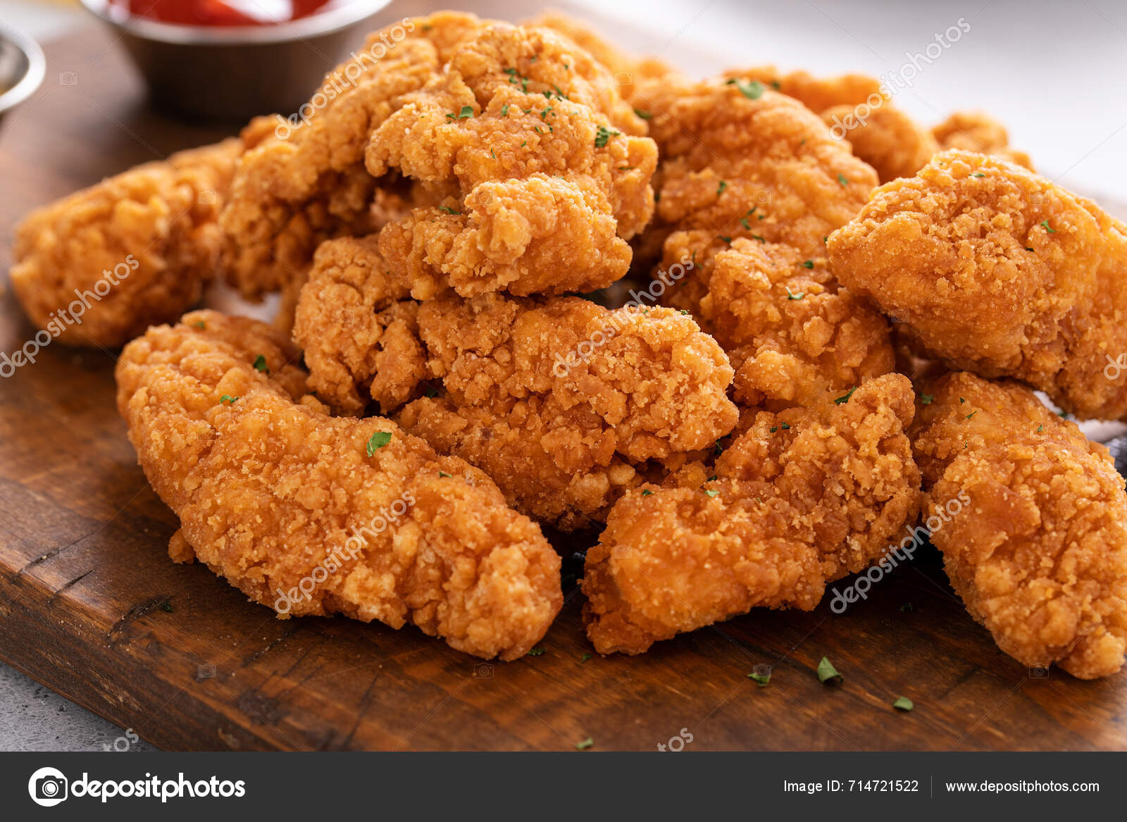 Chicken Nuggets Chicken Strips Board Dipping Sauces Fries Celery Sticks ...