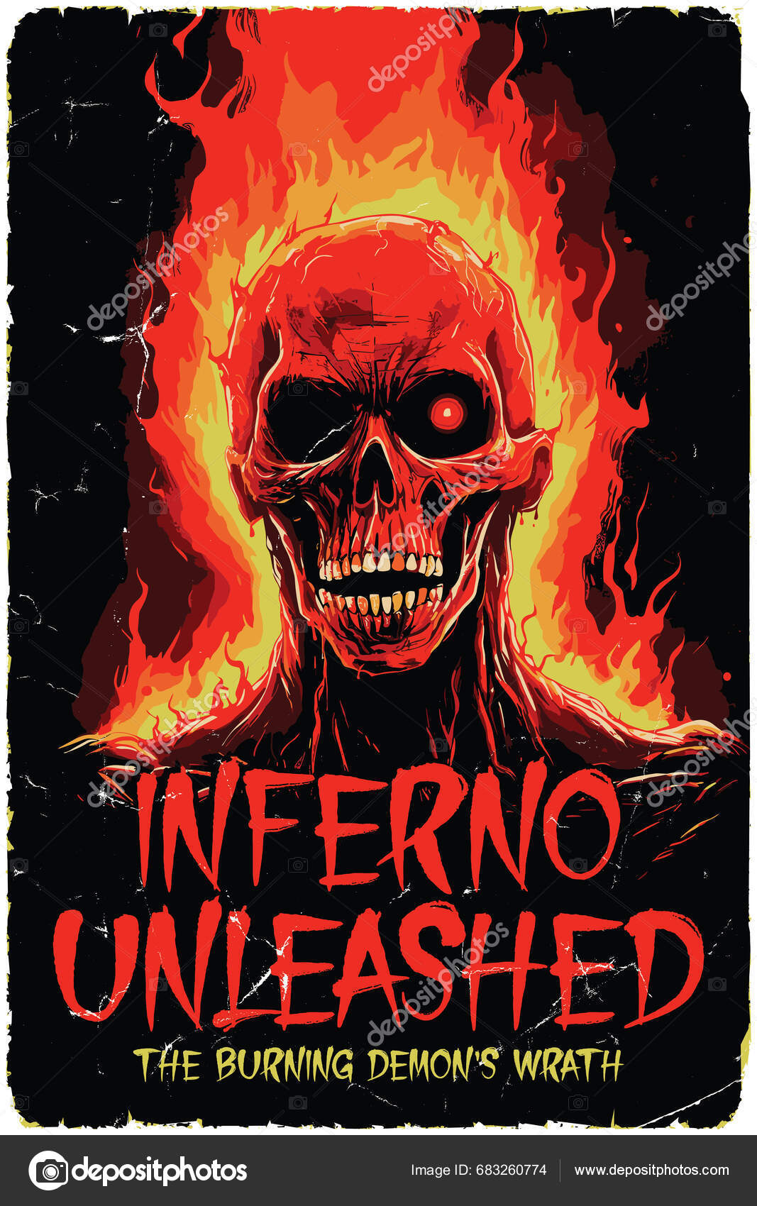 Diseño Póster Para Una Película Terror Ficticia Los Llamada Inferno ...